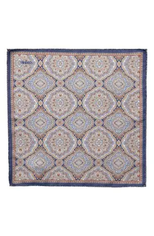 Eton Two Face Silk Pocket Square - Navy