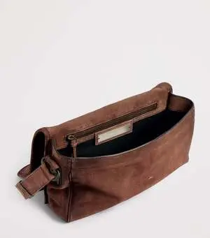 Balenciaga Suede Le City Messenger Bag