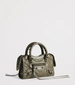 Balenciaga Crinkled Lambskin Nano Le City Top-handle Bag