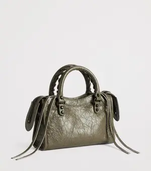 Balenciaga Crinkled Lambskin Nano Le City Top-handle Bag