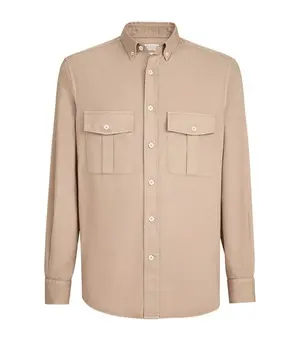 Brunello Cucinelli Cotton Garment-dyed Shirt
