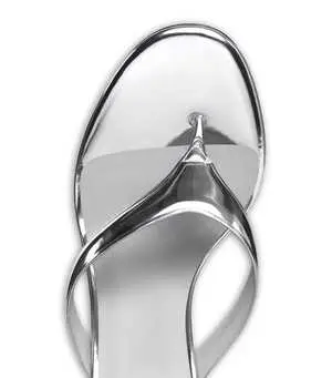 Alaïa Laminated Leather Infradito Sandals 90