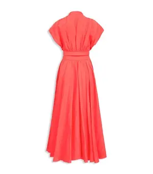 Alaïa Linen-blend Knot Midi Dress