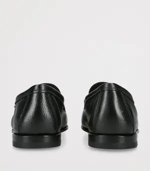 Santoni Grained Leather Carlo Loafers