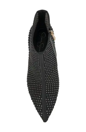 Jessica Simpson Pazra Studded Pointed Toe Stiletto Ankle Boot - Black
