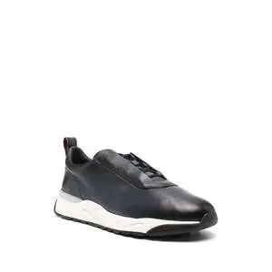 Santoni Calf Leather Low-top Sneakers - Blue