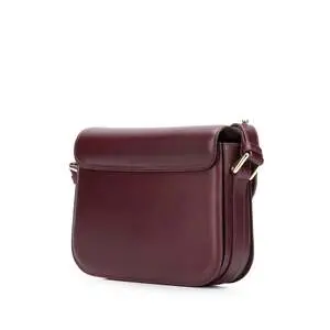 A.p.c. Embossed Logo Leather Shoulder Bag - Red