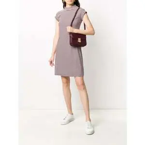 A.p.c. Embossed Logo Leather Shoulder Bag - Red