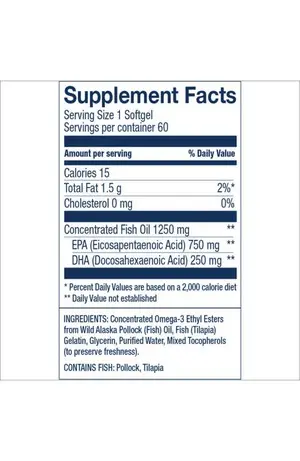 WILEY'S FINEST Peak Epa Omega-3 Softgels For Joint Health Support 60 Softgels