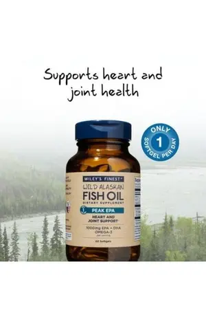 WILEY'S FINEST Peak Epa Omega-3 Softgels For Joint Health Support 60 Softgels