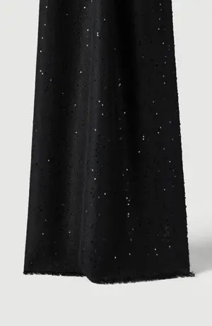Brunello Cucinelli Cashmere And Silk Diamond Yarn Scarf - Black