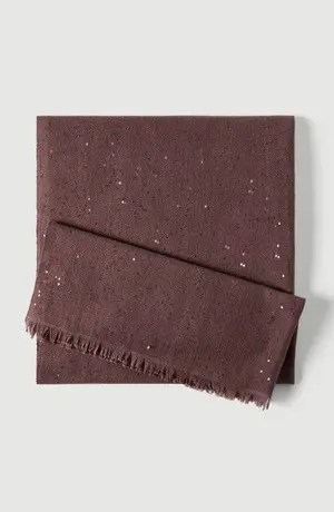 Brunello Cucinelli Cashmere And Silk Diamond Yarn Scarf