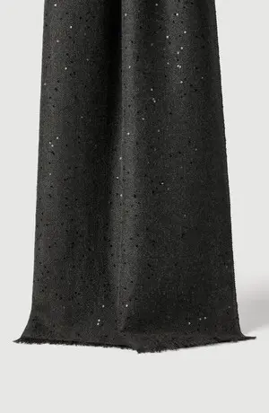 Brunello Cucinelli Cashmere And Silk Diamond Yarn Scarf Lignite