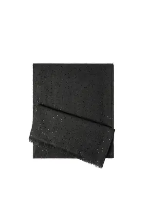 Brunello Cucinelli Cashmere And Silk Diamond Yarn Scarf - Lignite