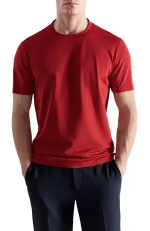 Mango Slim Fit Coolmax® Solid T-shirt Red