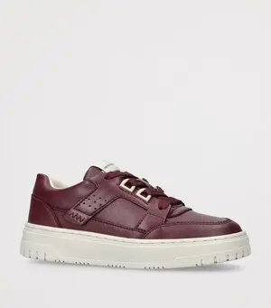 Giorgio Armani Paneled Leather Sneakers
