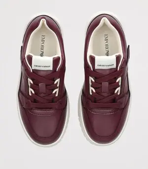 Giorgio Armani Paneled Leather Sneakers