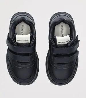 Giorgio Armani Leather Velcro Sneakers