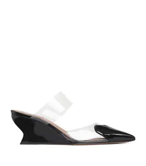Alaïa Le Coeur Wedge Mules - Black