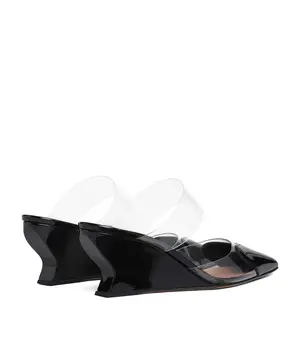 Alaïa Le Coeur Wedge Mules - Black