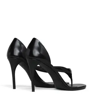 Alaïa Heeled Leather Thong Sandals
