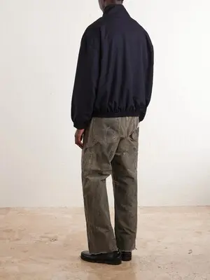 PALY HOLLYWOOD Embroidered Printed Wool-blend Zip-up Track Jacket