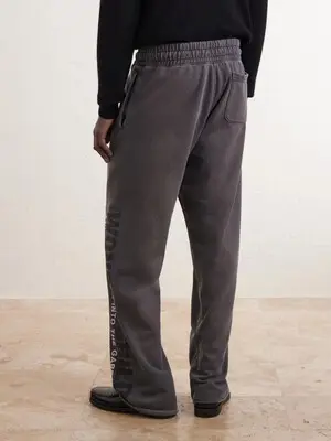 PALY HOLLYWOOD Bobby Driscoll Embellished Printed Cotton-fleece Sweatpants