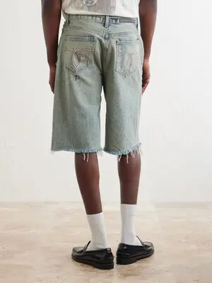 PALY HOLLYWOOD Good Good Times Distressed Denim Shorts