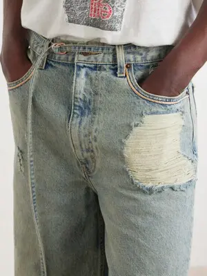 PALY HOLLYWOOD Good Good Times Distressed Denim Shorts