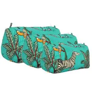 CYC Jungle Three Piece Travel Set Turquoise - Gold