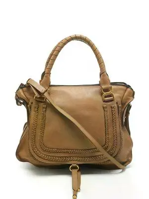 Chloé Marcie Leather Shoulder Bag - Neutrals