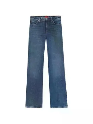 Hugo Straight-leg Jeans With Logo Patch