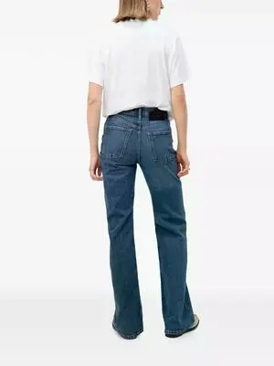 Hugo Straight-leg Jeans With Logo Patch