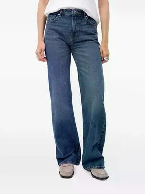 Hugo Straight-leg Jeans With Logo Patch