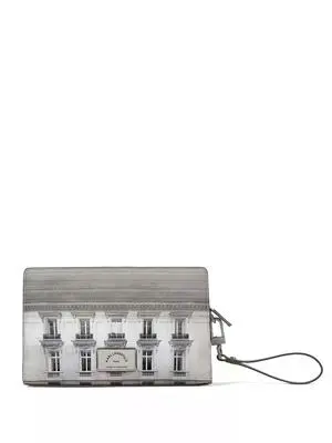 Karl Lagerfeld Rue St-guillaume Maison Leather Clutch Bag - Grey