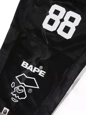A BATHING APE Camouflage-print Logo-print T-shirt - Black