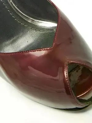 STUART WEITZMAN Patent Leather Peep-toe Pumps
