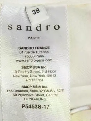Sandro Gabardine Straight Cut Trousers