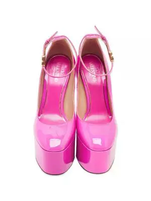 Valentino Garavani Patent Leather Platform Ankle Strap Pumps
