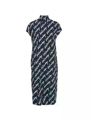 Balenciaga Logo-print Midi Dress