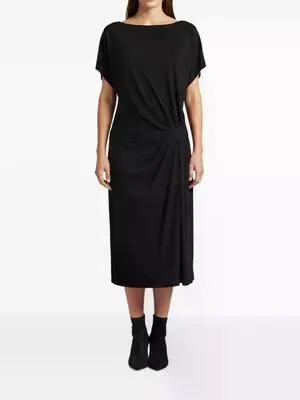 Escada Draped Jersey Midi Dress