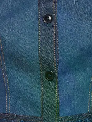 Alexander McQueen Buttoned-front Denim Mini Dress