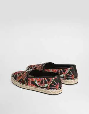 Dolce & Gabbana Espadrilles In Carretto-print Canvas