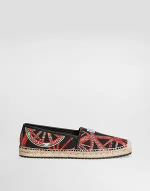 Dolce & Gabbana Carretto-print Canvas Espadrilles - Multicolor