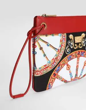 Dolce & Gabbana Carretto-print Canvas Toiletry Bag