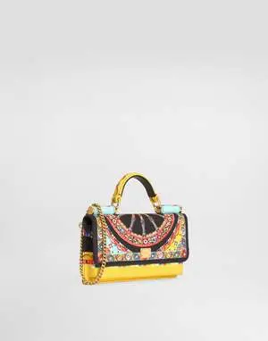 Dolce & Gabbana Carretto-print Canvas Phone Bag