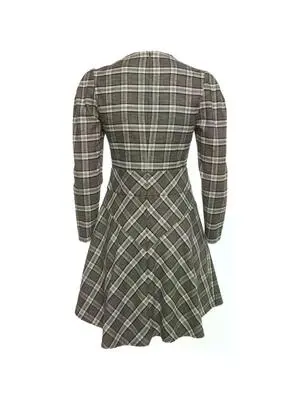 Maje Checked Mini Dress