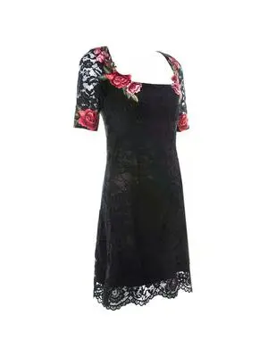 Marchesa Floral Lace Appliqué Dress