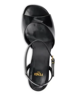 Fendi Arco Platform Sandals With Gold-tone Hardware