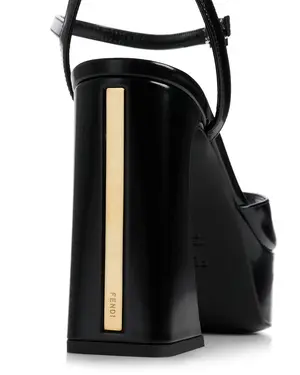 Fendi Arco Platform Sandals With Gold-tone Hardware